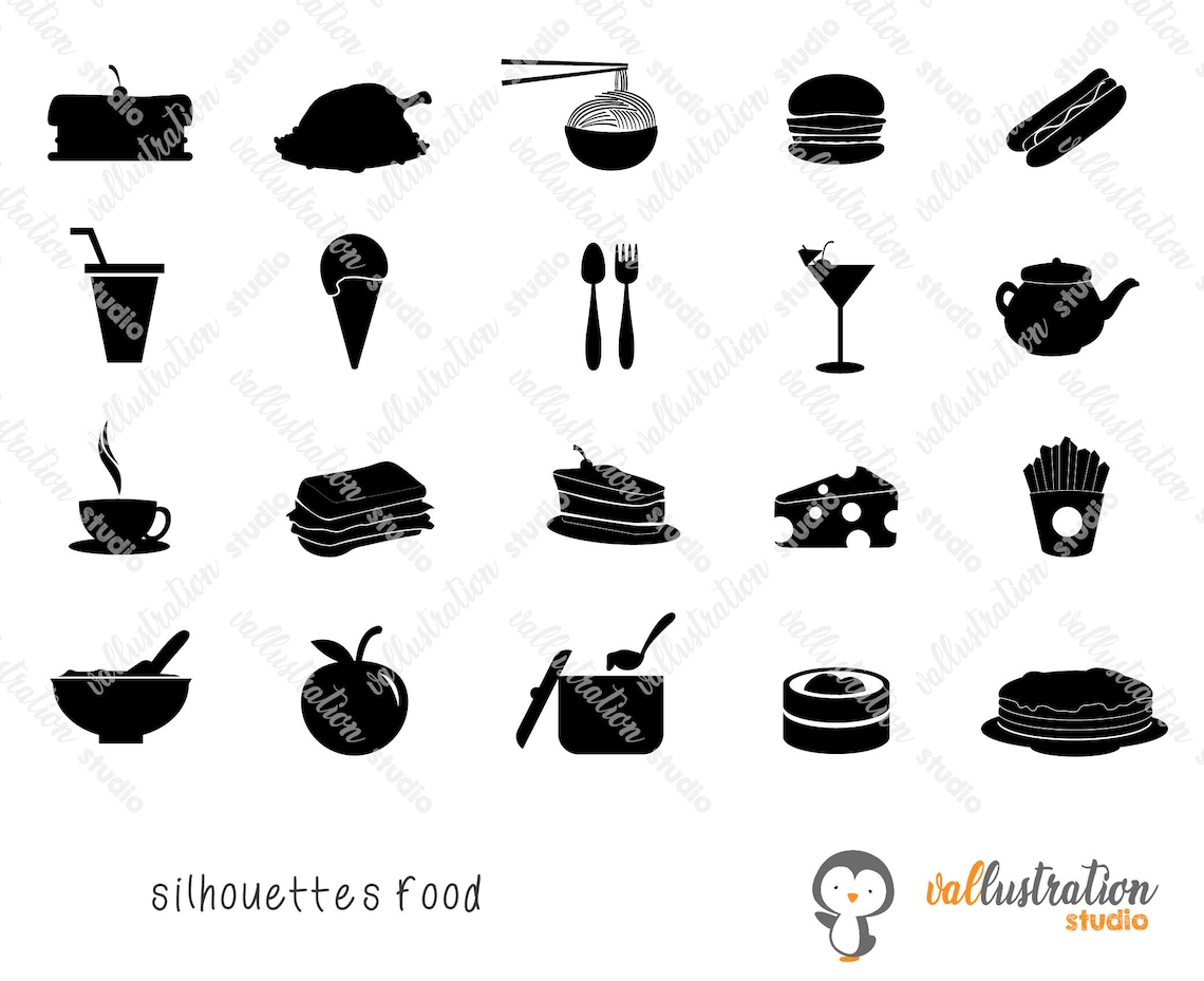 Food Icons Svg Burger Icons Cake Icons Drinks Icons SVG | Etsy