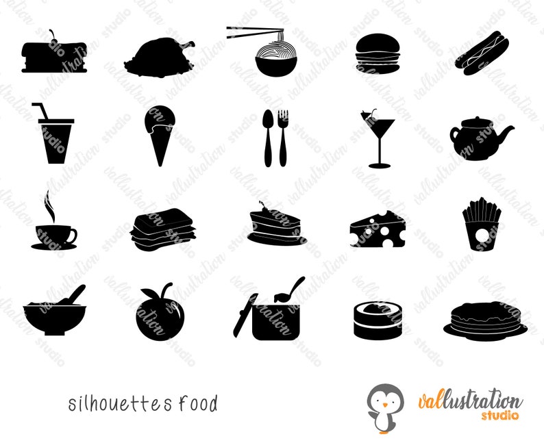 Food Icons Svg Burger Icons Cake Icons Drinks Icons SVG - Etsy