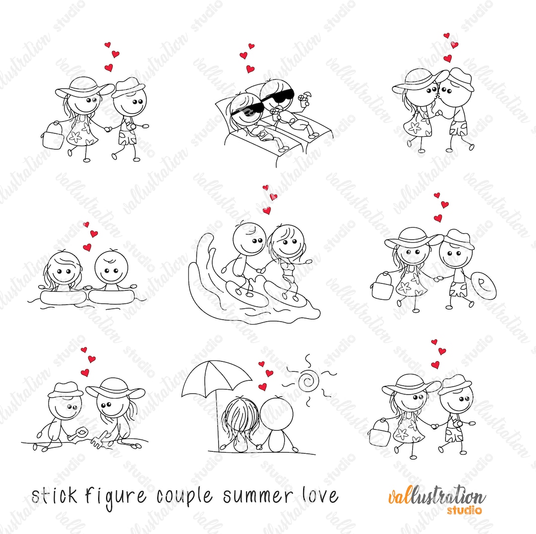 Stick Figure Doodle, Summer Love, Summer, Holiday, Beach, Vacation ...