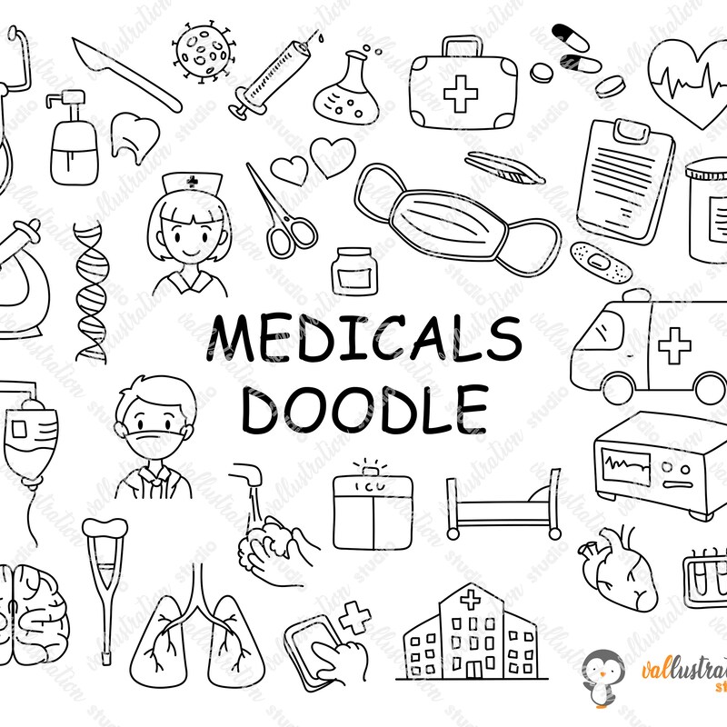 Medical Clipart Black and White - Etsy