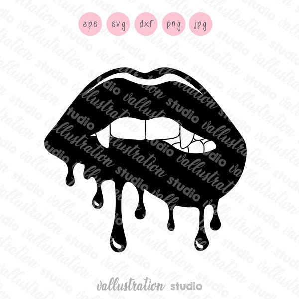 Lip Bite Svg - Etsy