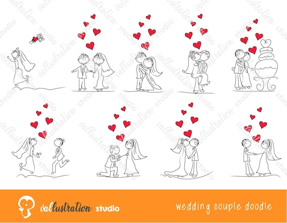 Stick Figure Bride And Groom Clipart