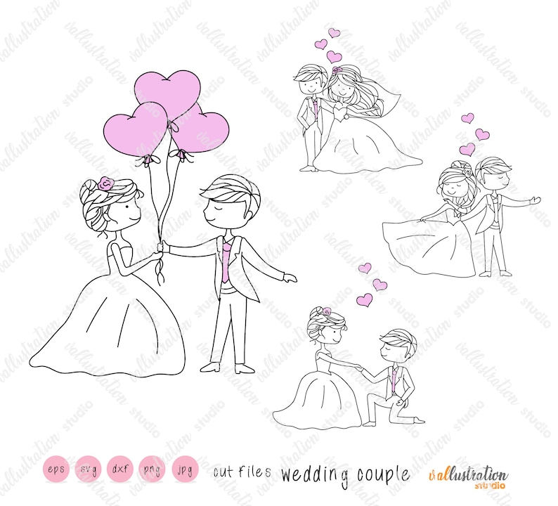 SVG Wedding Stick Figure Doodle Wedding Clipart Wedding Png - Etsy UK