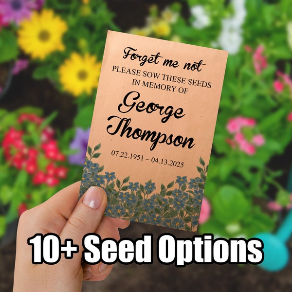 Memorial Seed Packet - Etsy