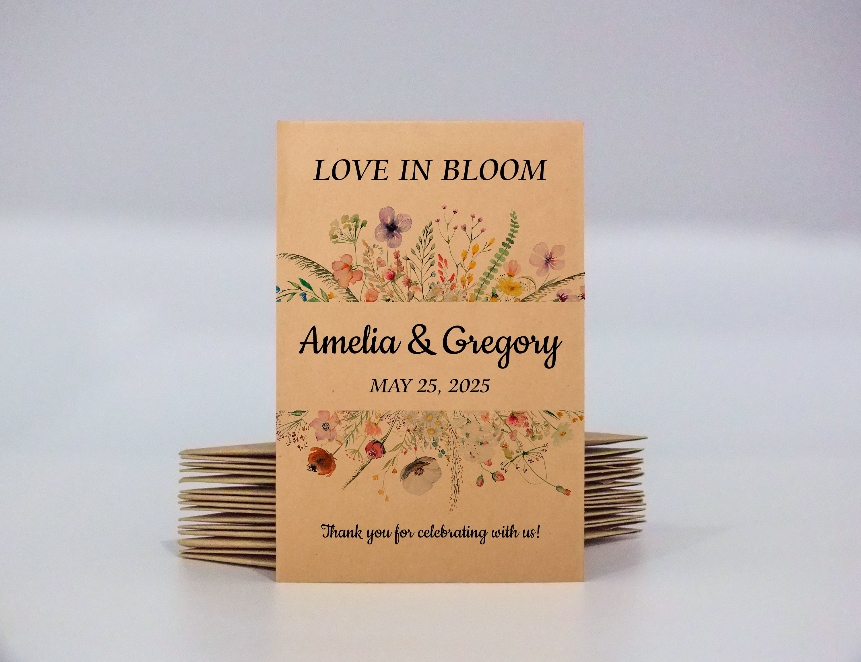 Personalized Seed Packets Let Love Grow Wildflower With Seeds Wedding ...