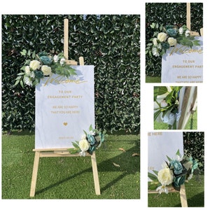 Floral Swags for Wedding Ceremony Sign, Rose Decorative Wedding Arch ...