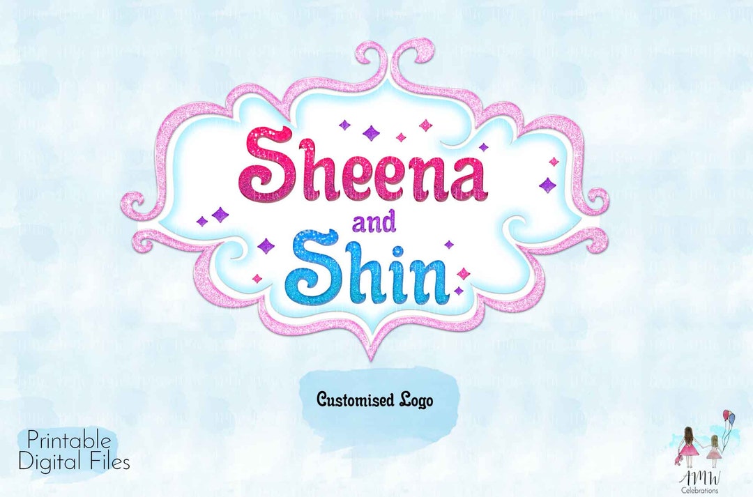 DIGITAL FILE: Personalised shimmer and Shine Logo - Etsy