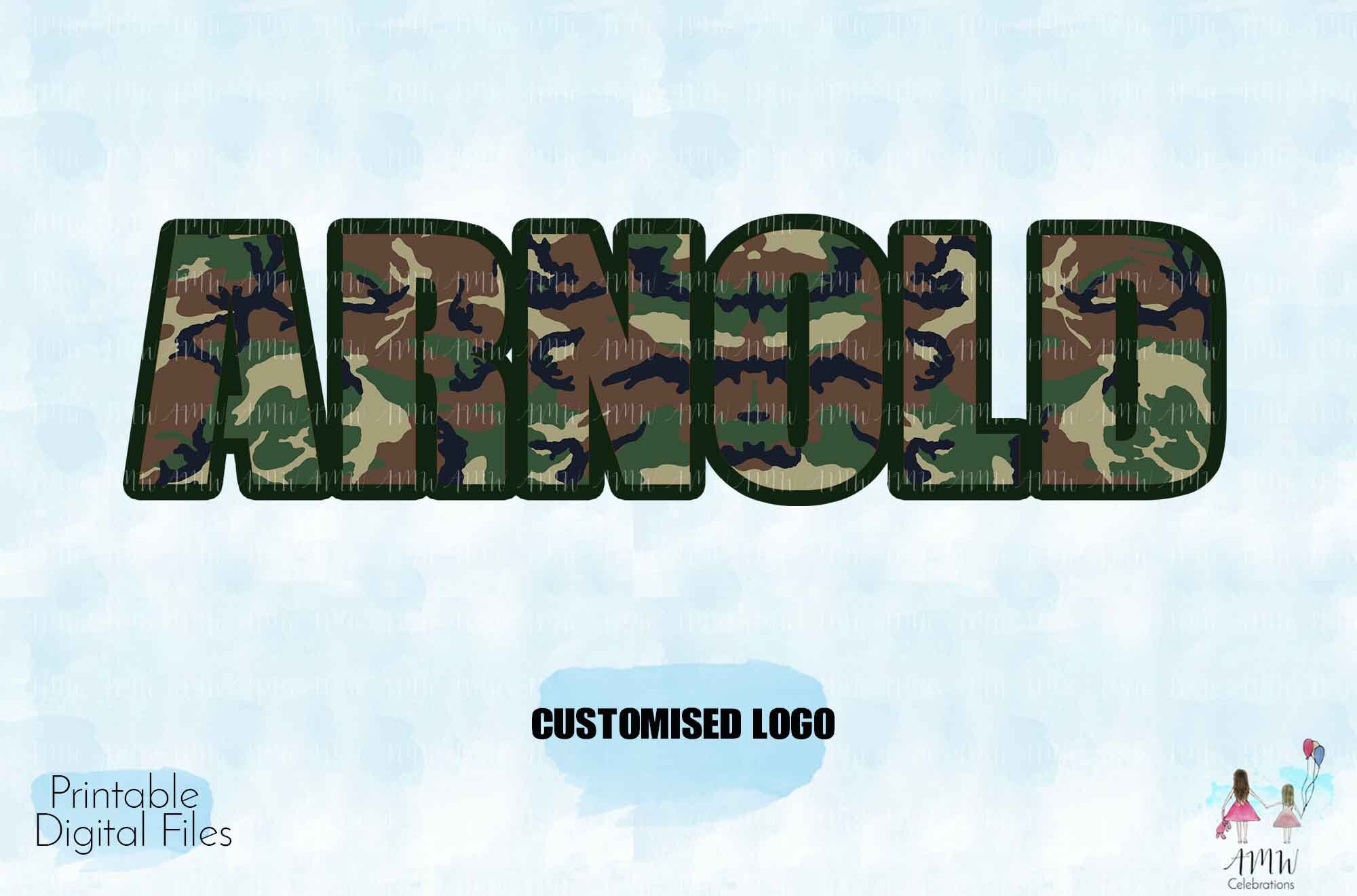 DIGITAL FILE: Personalised "camouflage" Logo (digital Copy) - Etsy UK