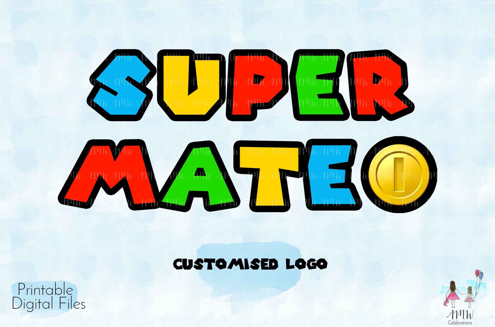 DIGITAAL BESTAND: Gepersonaliseerd Super Mario - Etsy Nederland