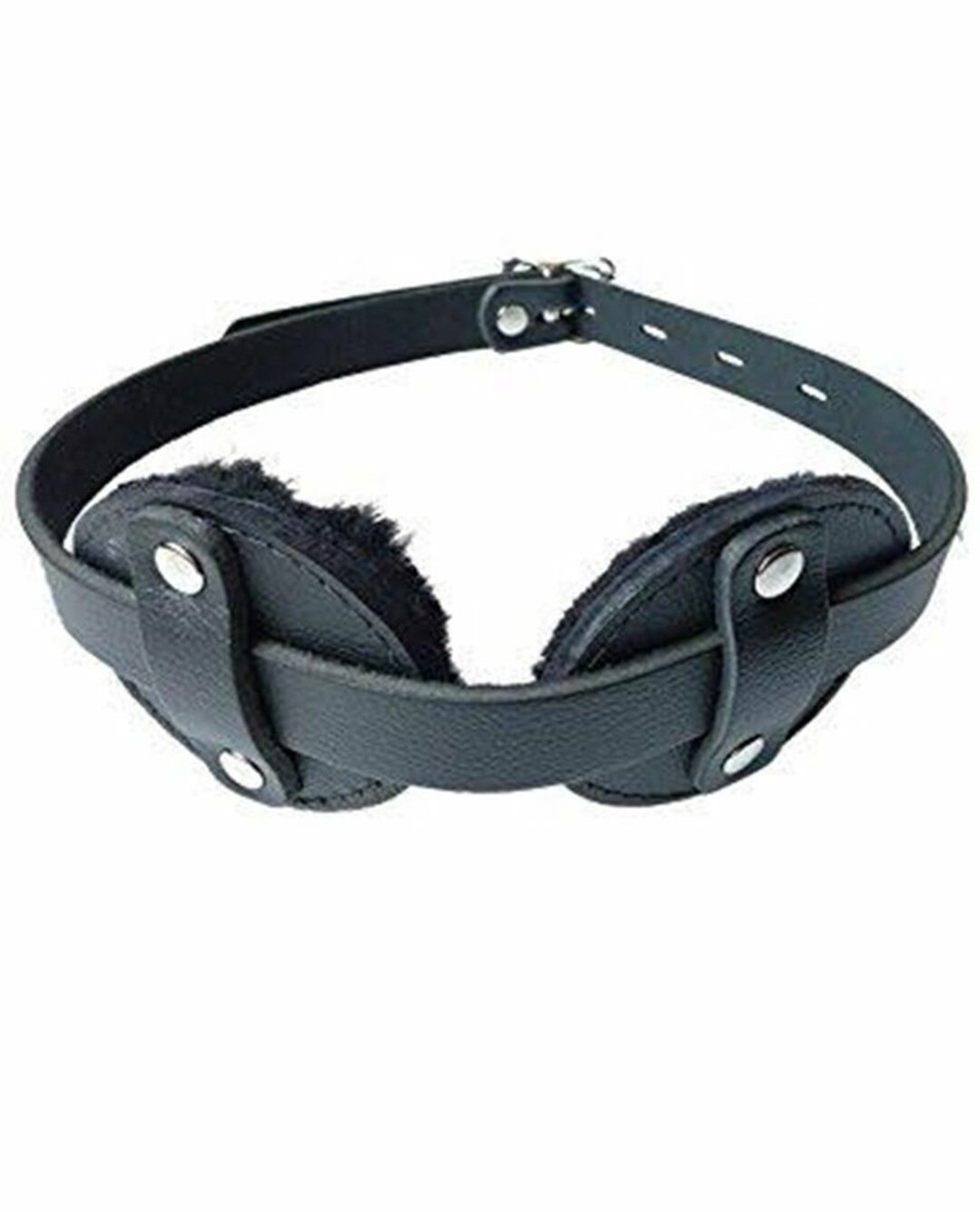 Genuine Cow Leather Eye Mask Blindfold Party Restraints Round Blinder ...