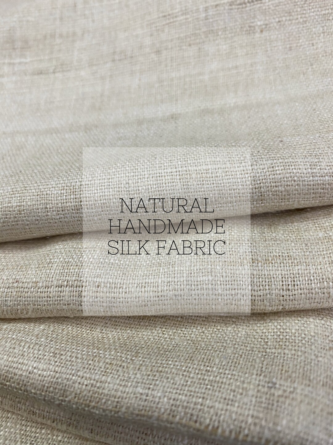 Silk Fabric Raw Wild Natural Handmade Undyed by Half Yard - Etsy