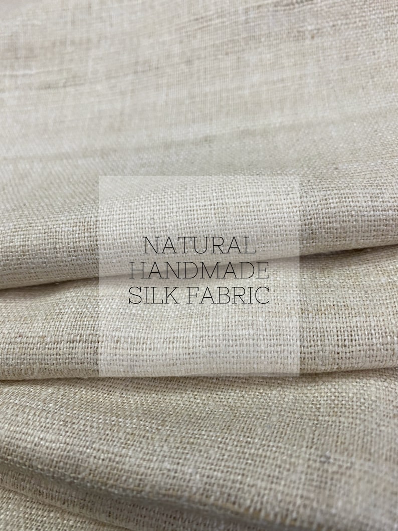 Silk Fabric Raw Wild Natural Handmade Medium Weight 4.5 Oz | Etsy