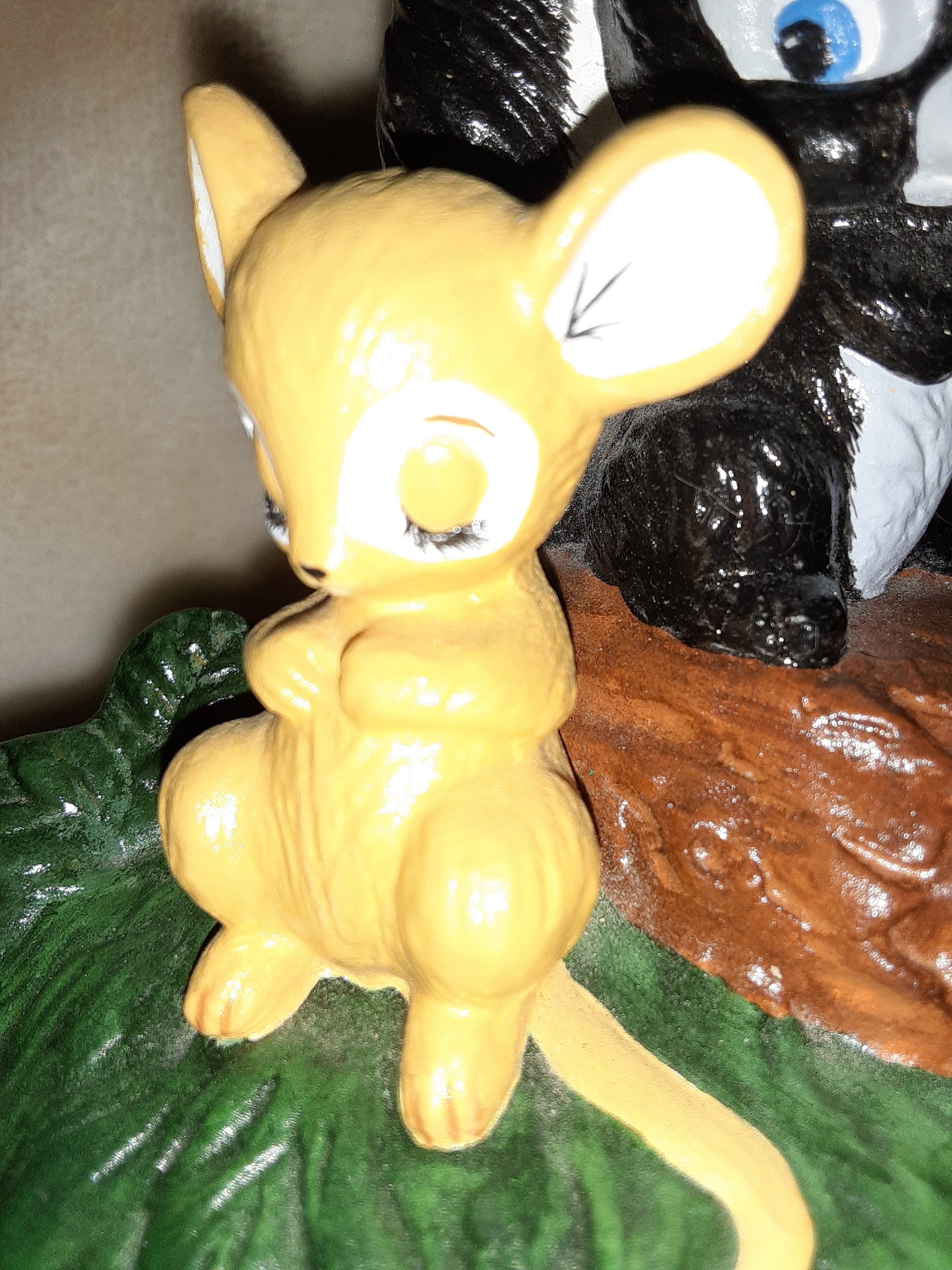 Hand-painted skunk and Mouse music box | Etsy