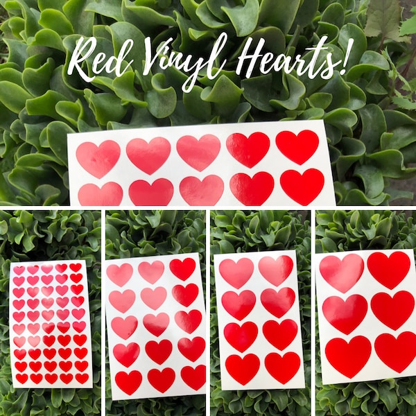 Red Heart Stickers - Etsy Australia