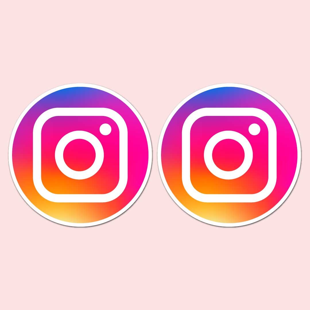 2x Instagram Logo Window Sticker - IG Icon for Business & Shop Fronts ...