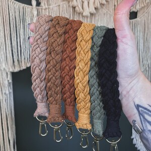 Braided Macrame Wristlets Wristlets Keychain Lanyard Macrame Wristlet ...