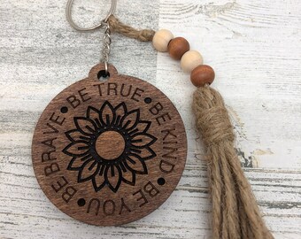 Wooden Key Chain Sayings - Etsy