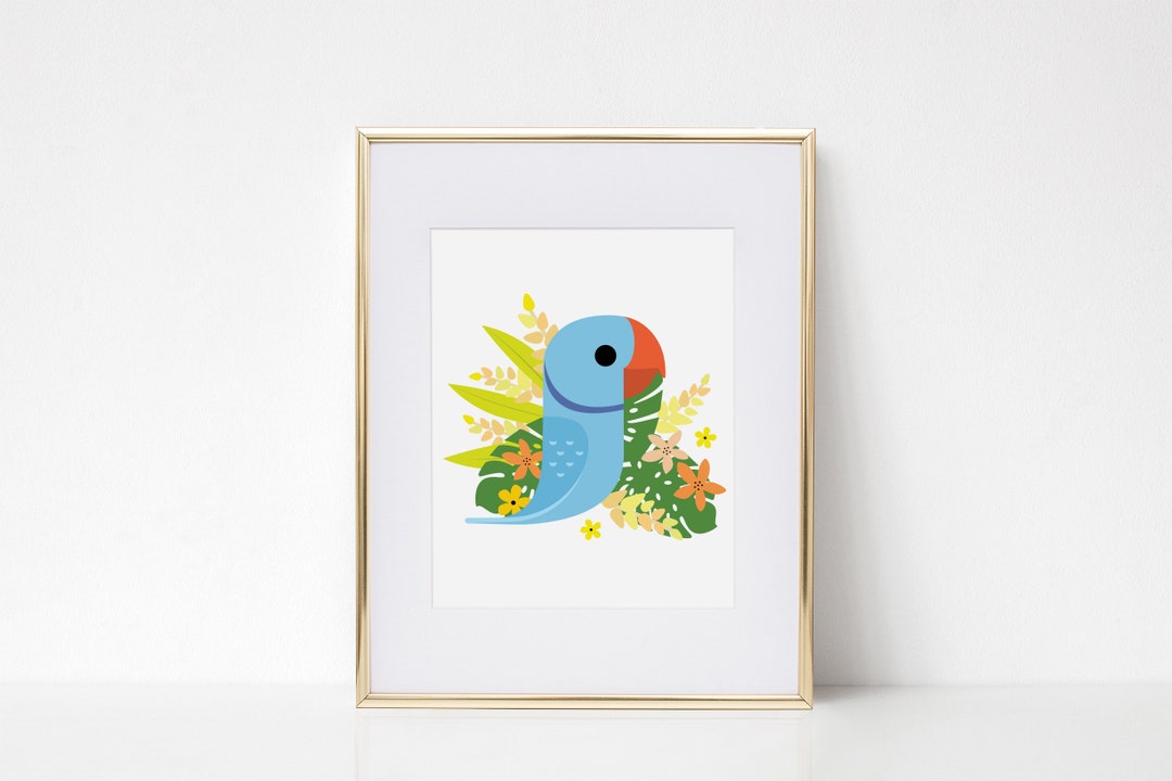 Indian Ringneck Parrot - Art Print - Etsy