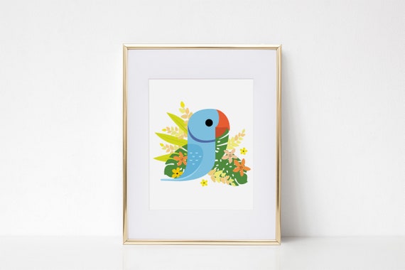 Indian Ringneck Parrot Art Print - Etsy