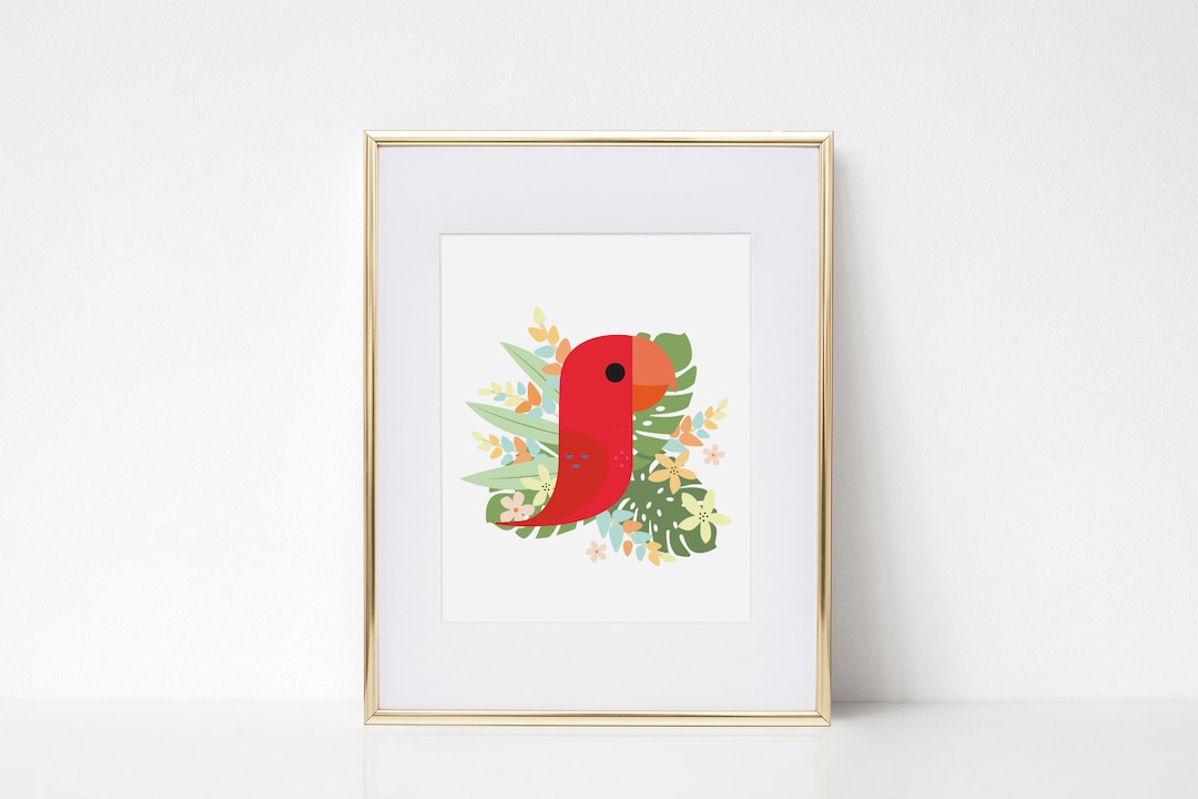 Red Lory Parrot - Art Print - Etsy
