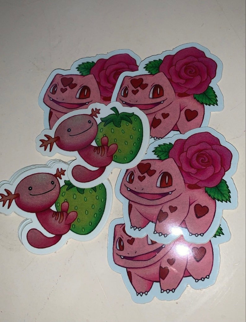 Rose Bulbasaur Sticker | Etsy