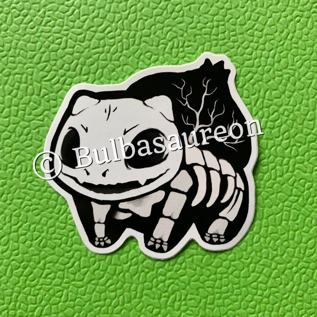 Spooky Bulbasaur Sticker - Etsy