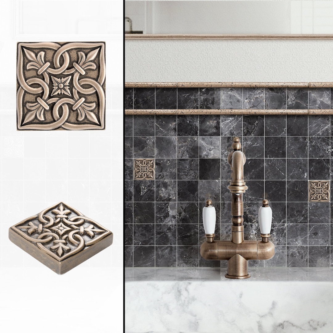 Romance Metal Decorative Insert Tile for Bathroom Wall and - Etsy