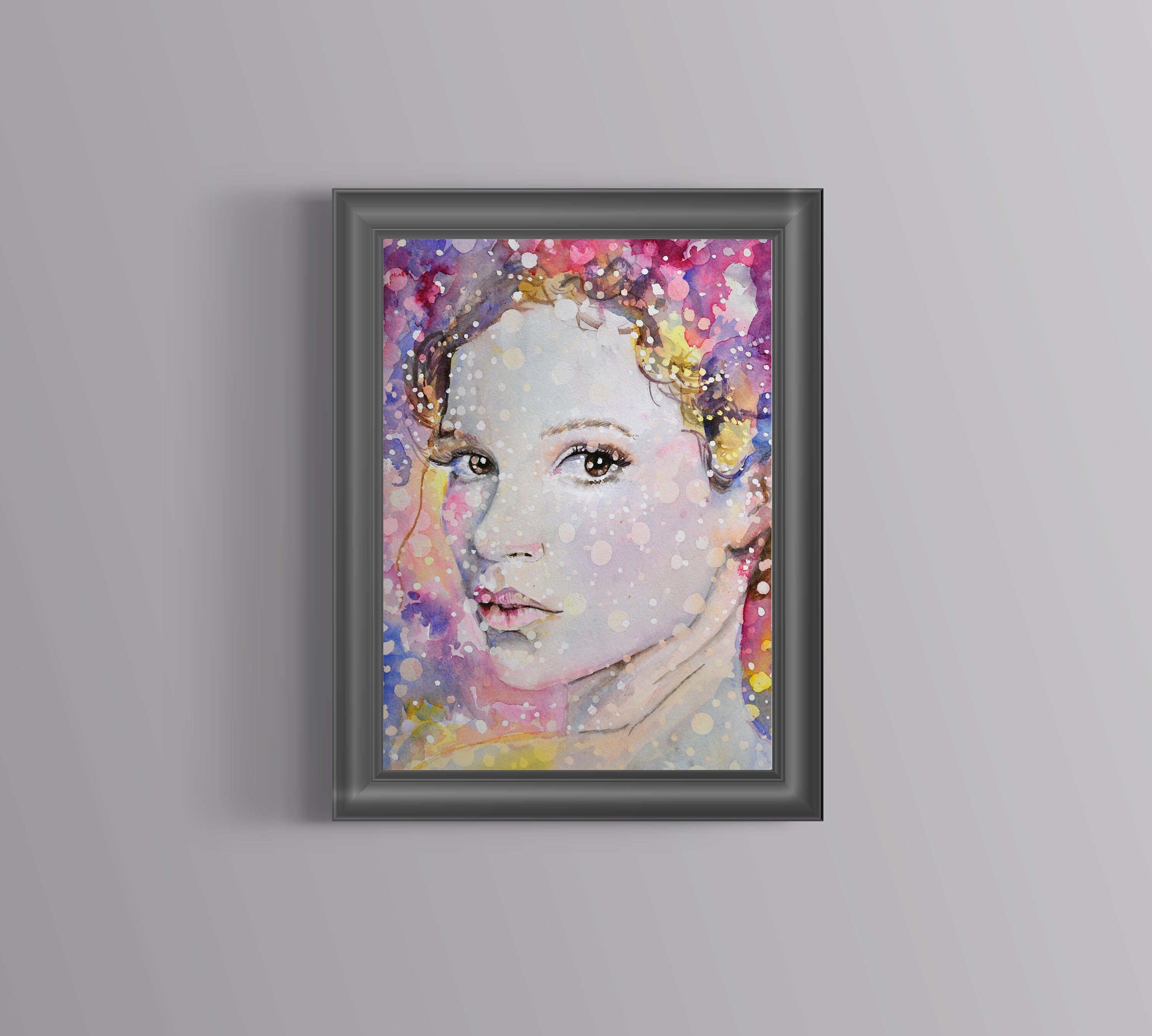 Goddess Hestia Watercolour Art Print, Spiritual Painting, Colourful ...