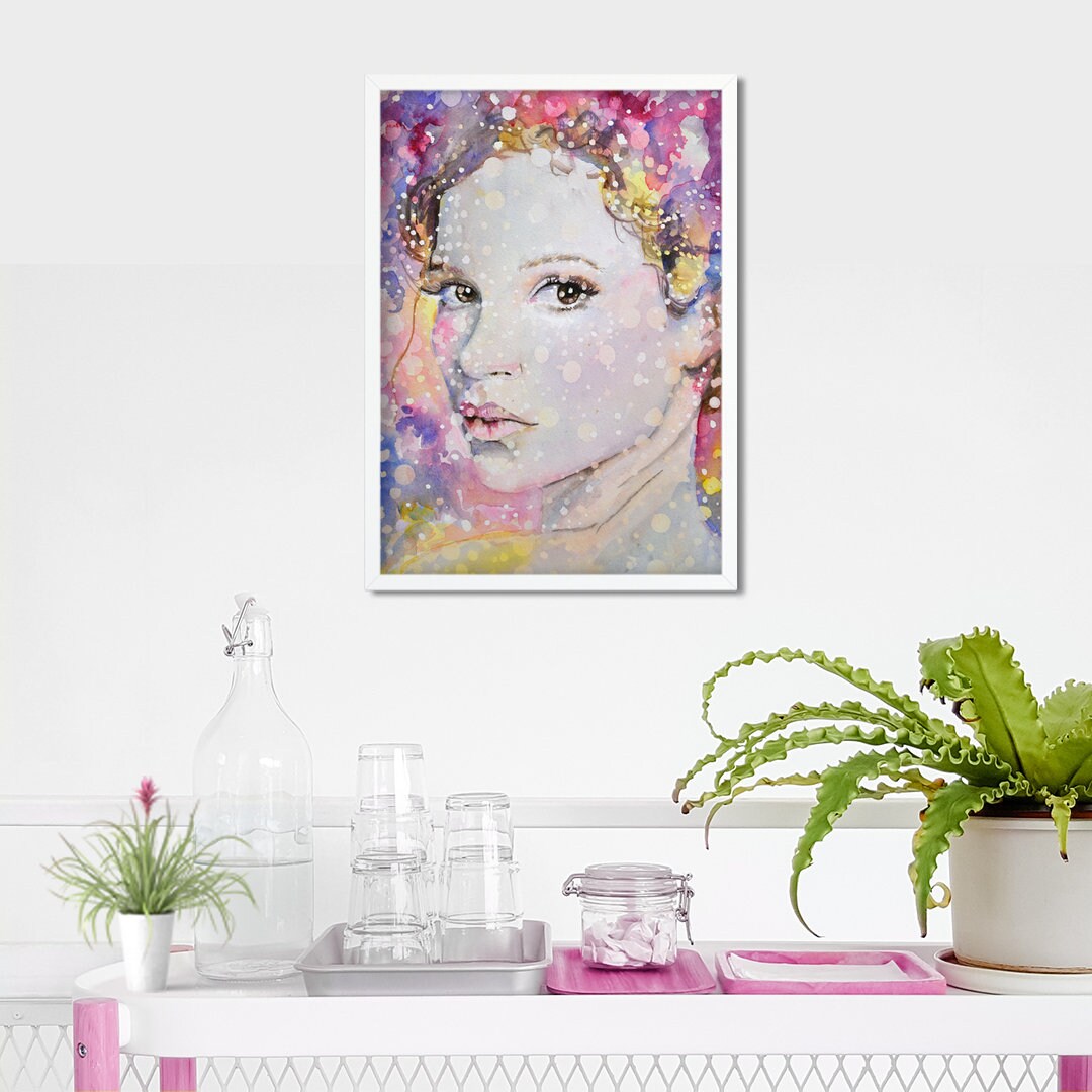 Goddess Hestia Watercolour Art Print, Spiritual Painting, Colourful ...