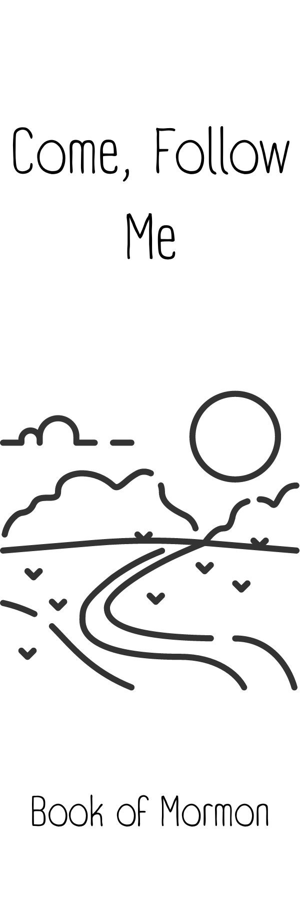 Printable Come, Follow Me Bookmarks assorted Designs Book of Mormon ...