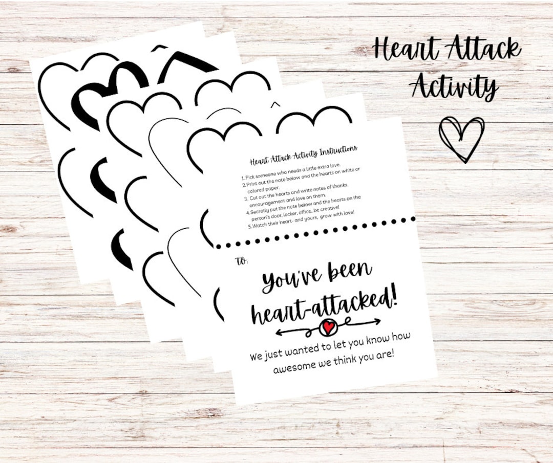 Heart Attack Activity for Children and Youth. - Etsy