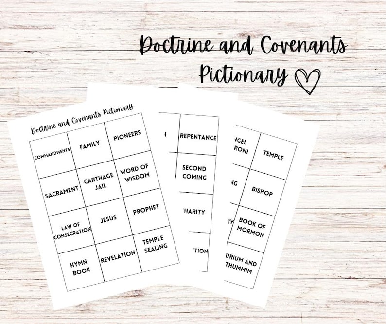 Doctrine and Covenants Pictionary - Etsy