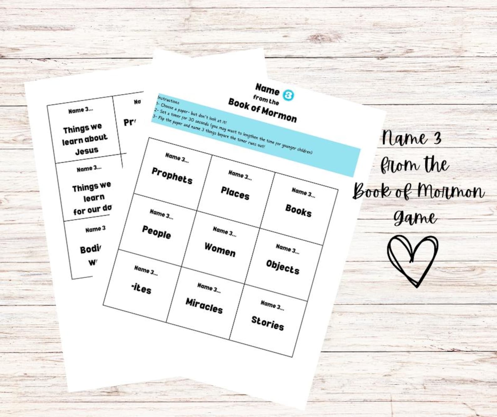 Book of Mormon Game Bundle. Use in Your Sunday School, Youth and Family ...