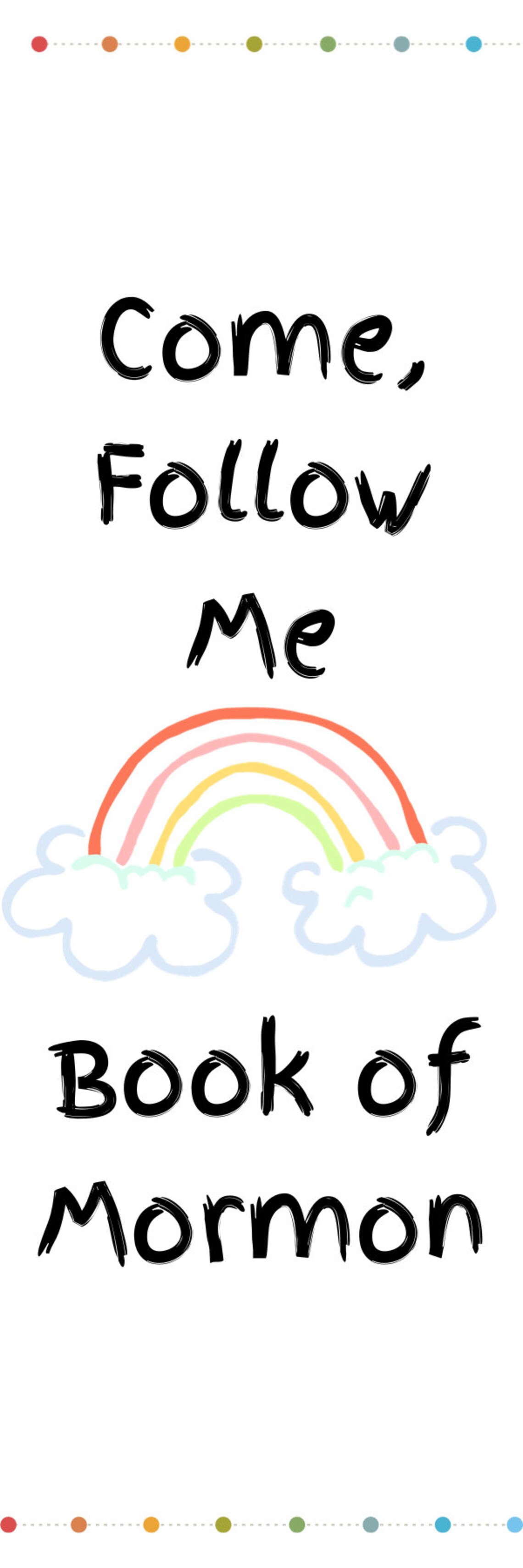 Printable Come, Follow Me Bookmarks assorted Designs Book of Mormon ...