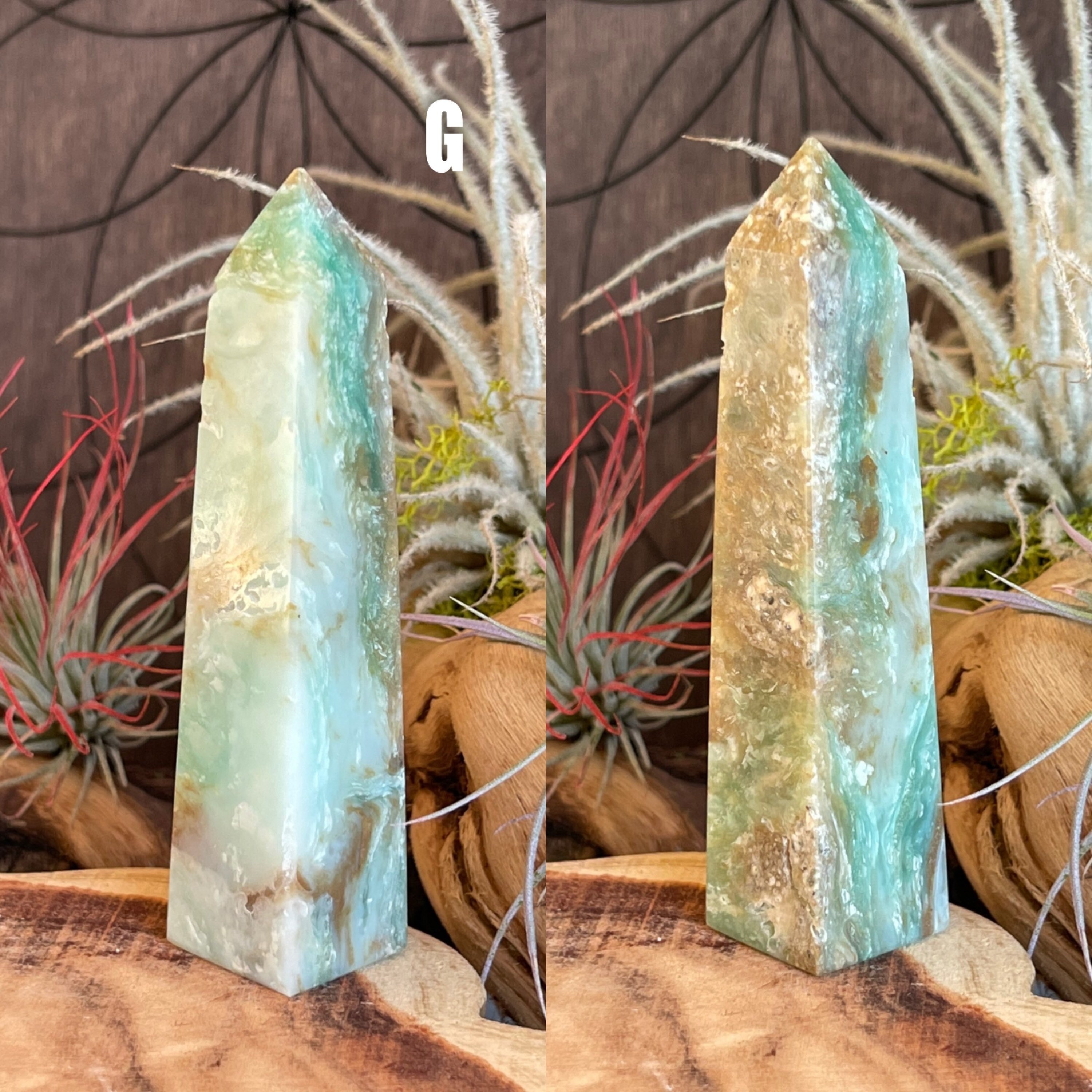 Blue Opal Obelisk Healing Tower Reiki Chakras | Etsy