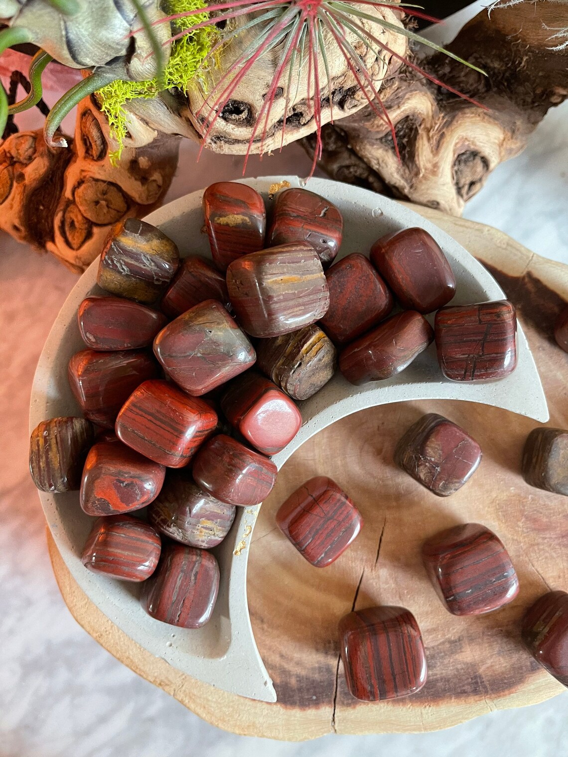 Red Tiger Iron Tumbled Stones Healing Stones Reiki Chakras | Etsy
