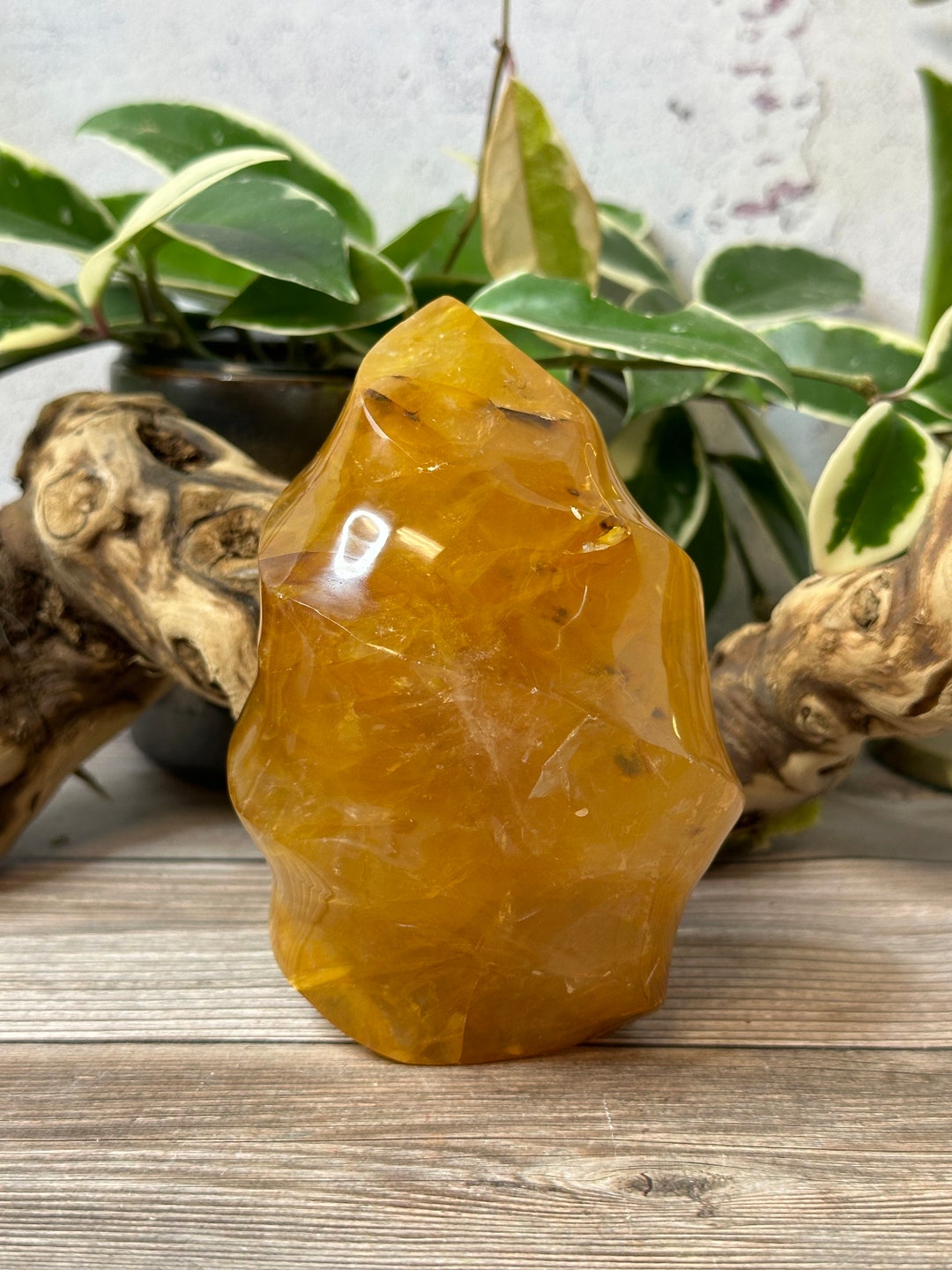 853g Gold Healer Flame, Yellow Hematoid Quartz, Golden Healer Quartz - Etsy