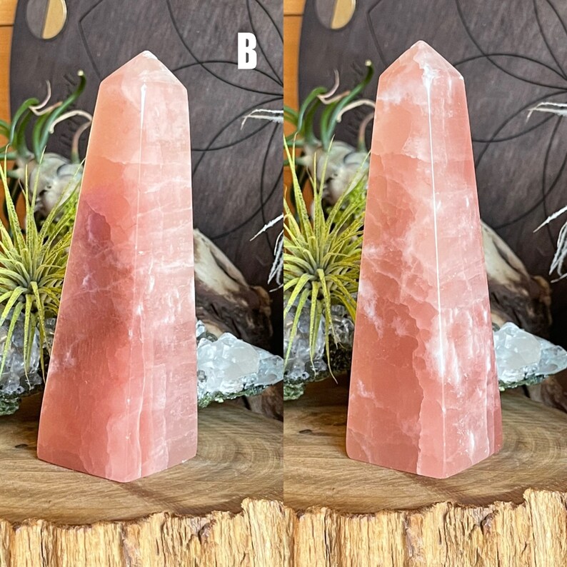 Natural Rose Calcite Towers. Healing Reiki Chakras - Etsy