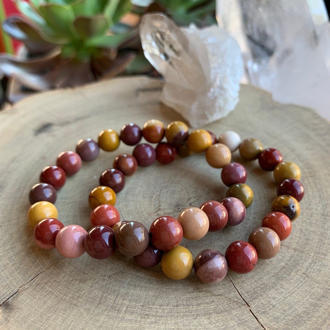 Genuine Mookaite Bead Bracet Beaded Bracelet, Root Chakra - Etsy