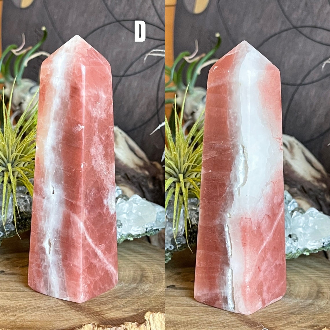 Natural Rose Calcite Towers. Healing Reiki Chakras - Etsy