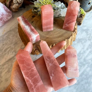 Natural Rose Calcite Towers. Healing, Reiki, Chakras - Etsy