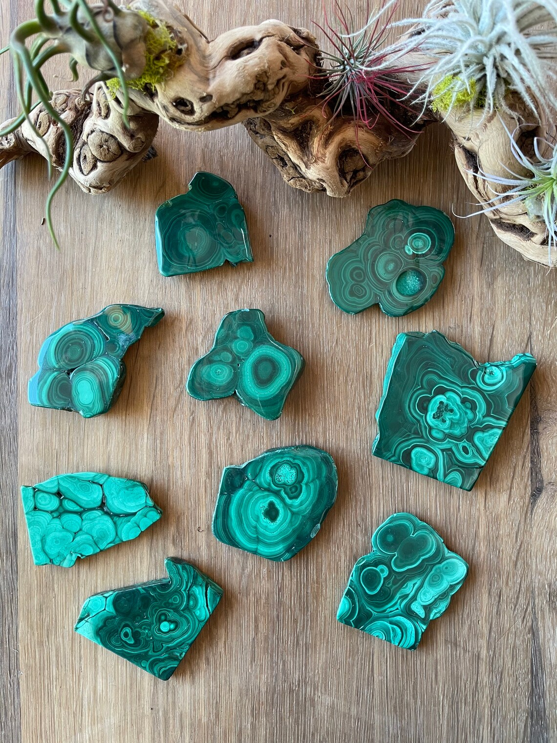 Genuine Malachite Slices Malachite Slabs | Etsy