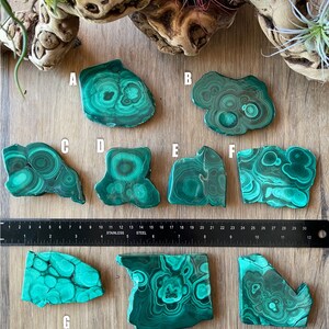 Genuine Malachite Slices, Malachite Slabs - Etsy