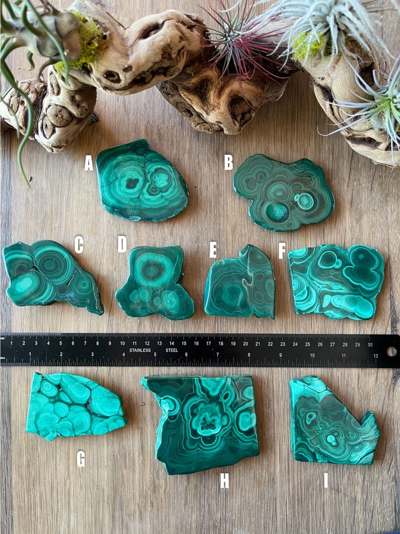 Genuine Malachite Slices Malachite Slabs | Etsy