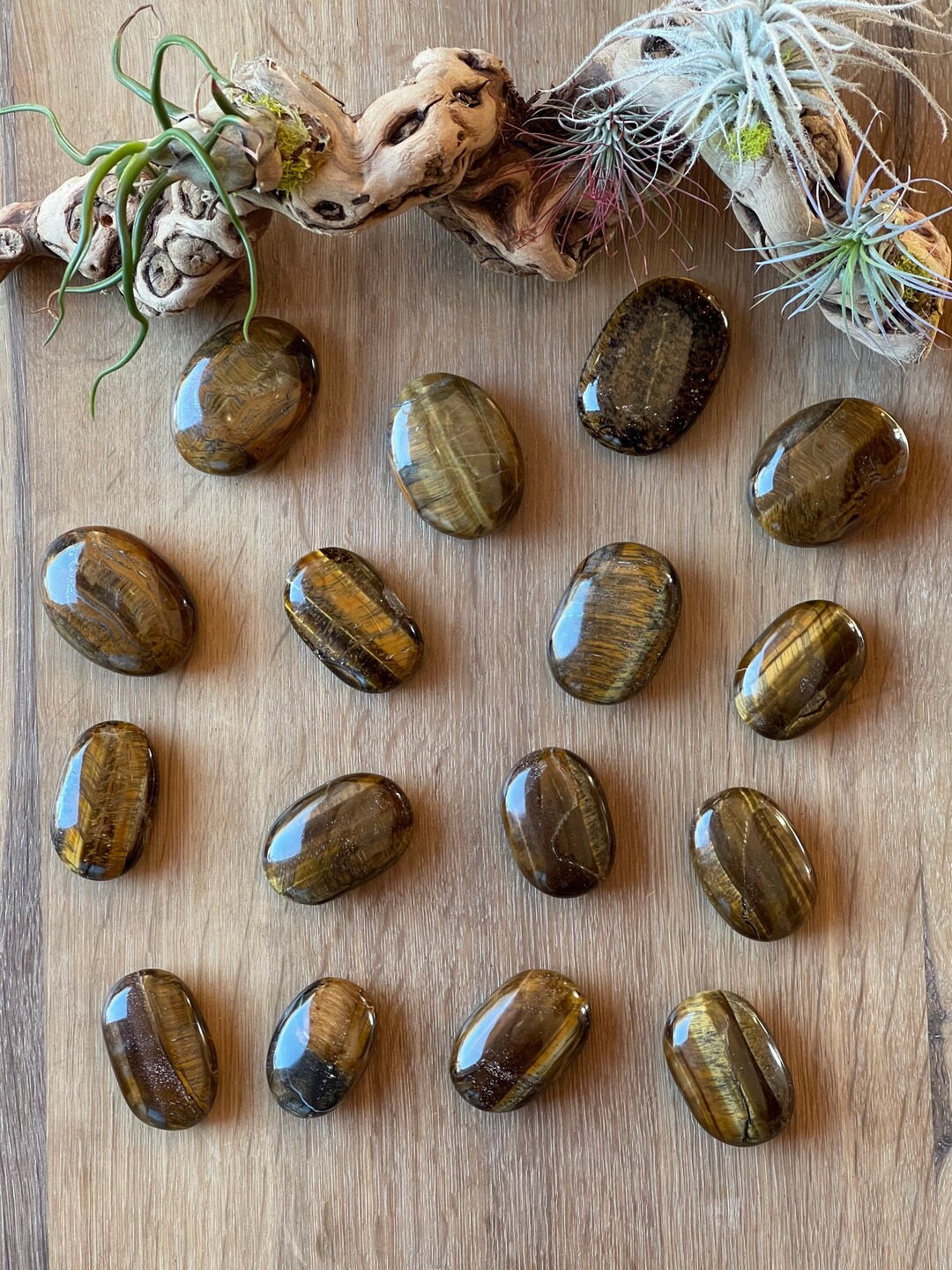 Tiger Eye Palm Stone - Etsy