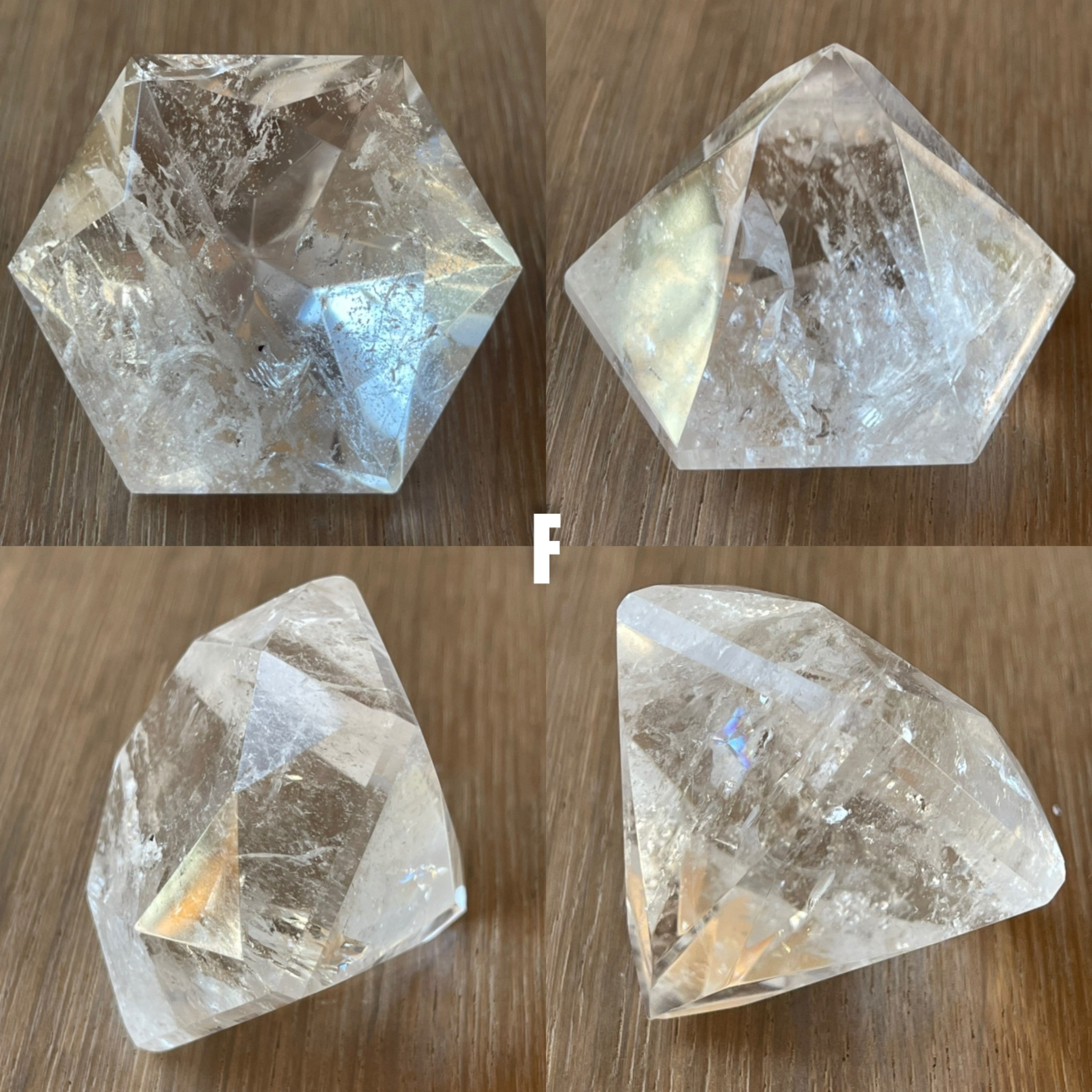 Genuine Brazilian Clear Quartz in Diamond, Amplifying Crystal, All ...