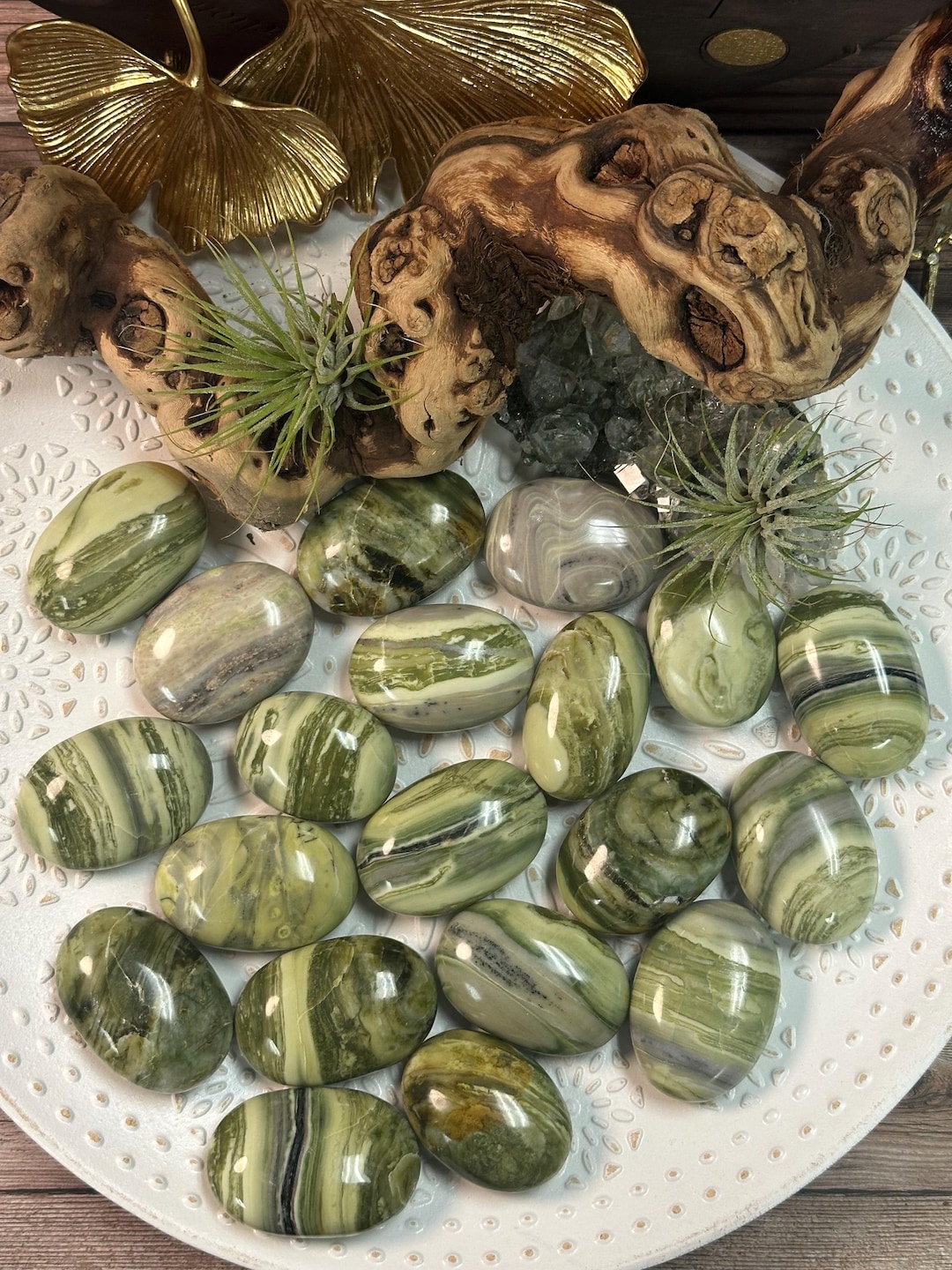 Infinite Serpentine Palm Stone - Etsy