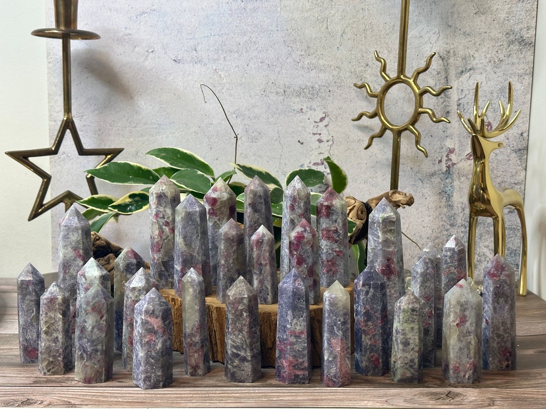 Unicorn Stone Towers, Lepidolite, Pink Tourmaline, Rubellite ...