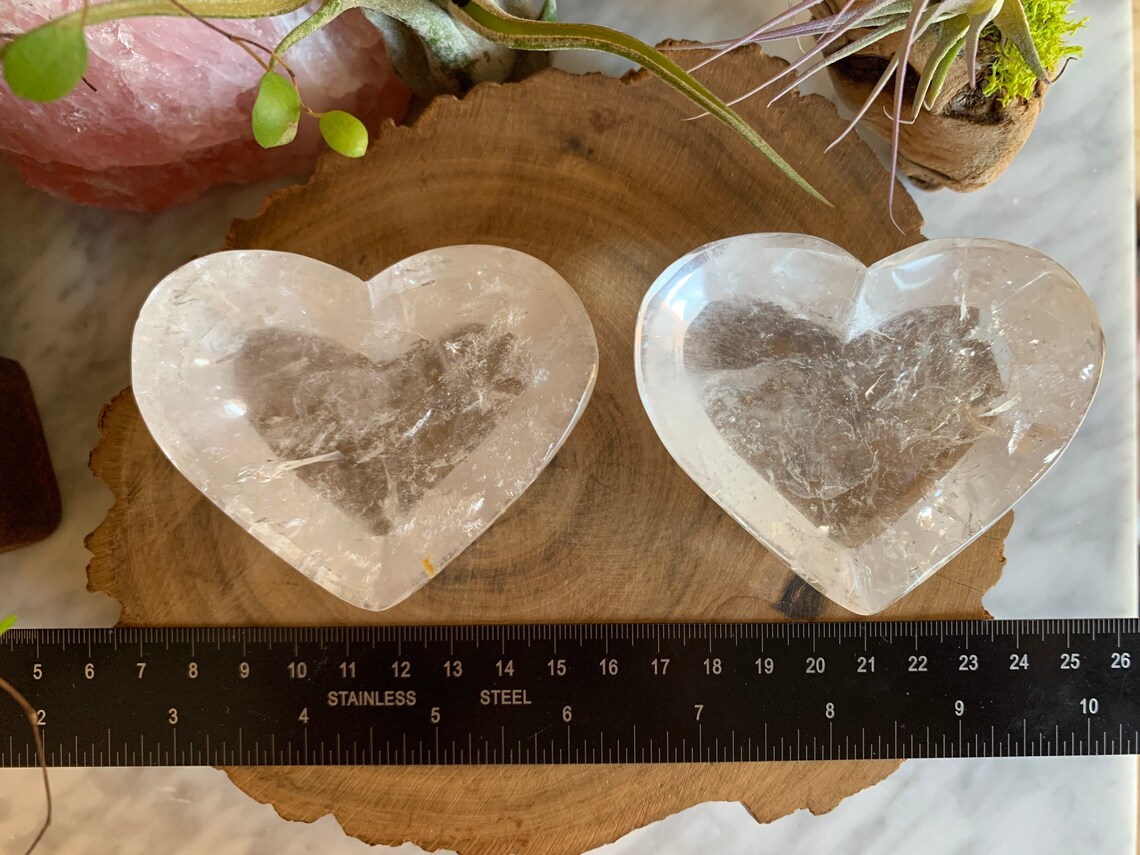 Natural Small Clear Quartz Dishes/bowls Amplifying Crystal - Etsy UK