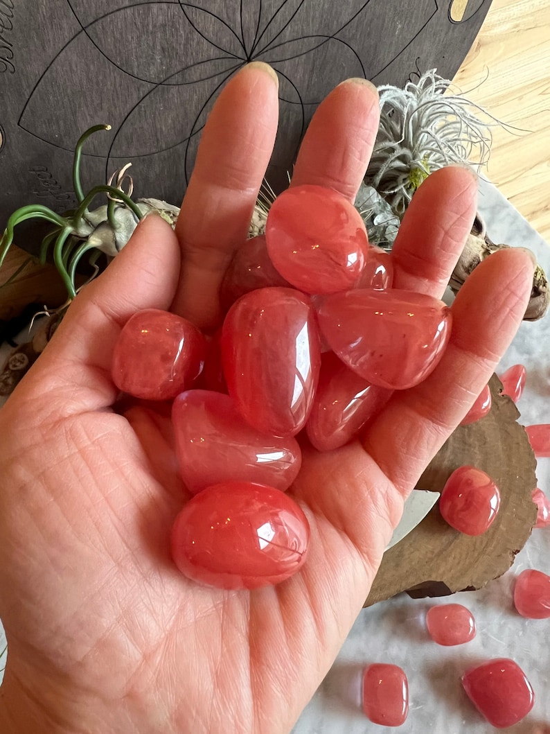 Cherry Quartz Tumbled Stones (man Made Quartz) , Chakras, Reiki ...